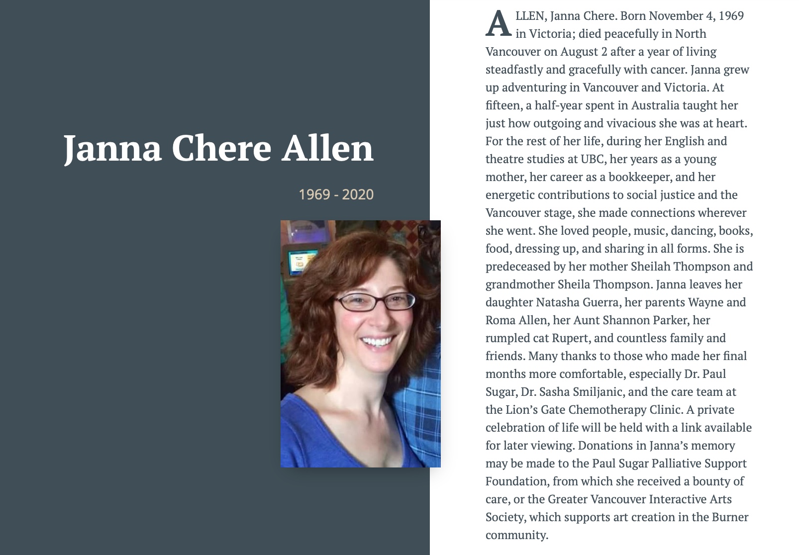 Janna Allen - Mount Doug Alumni Association